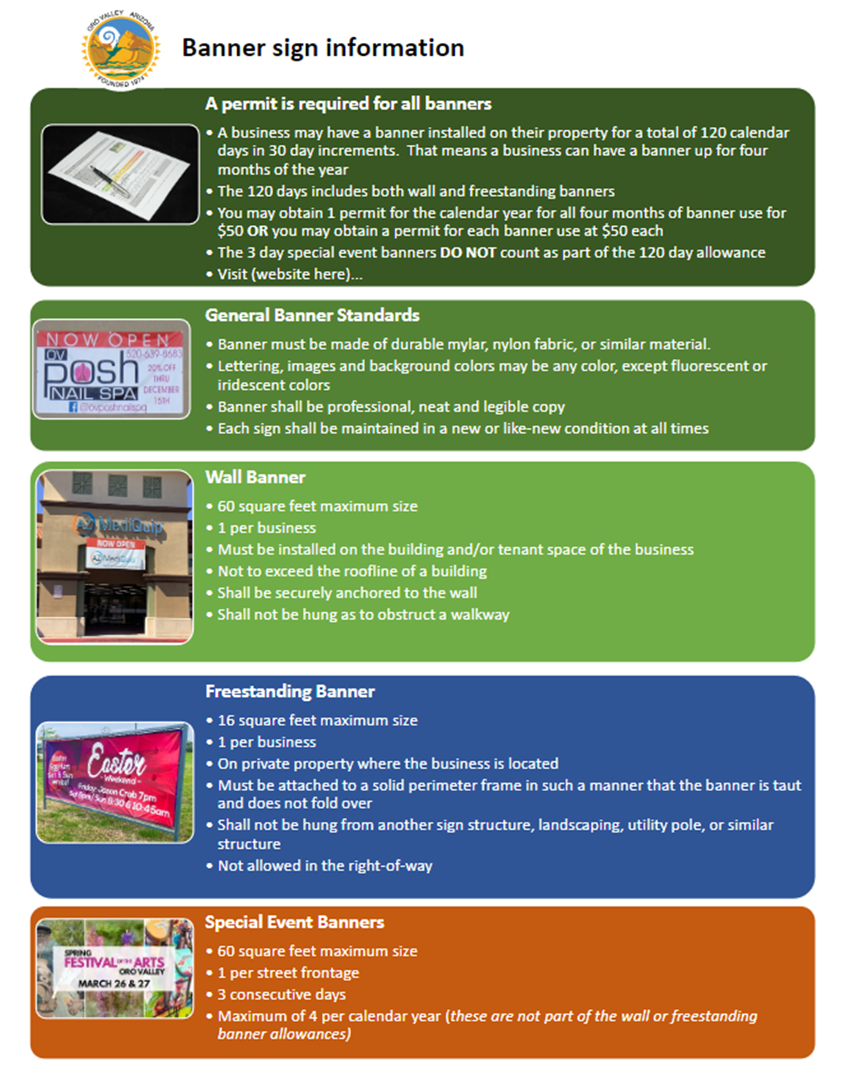 Updated Sign Code for Banners & Window Signs approved by Council Oro ...